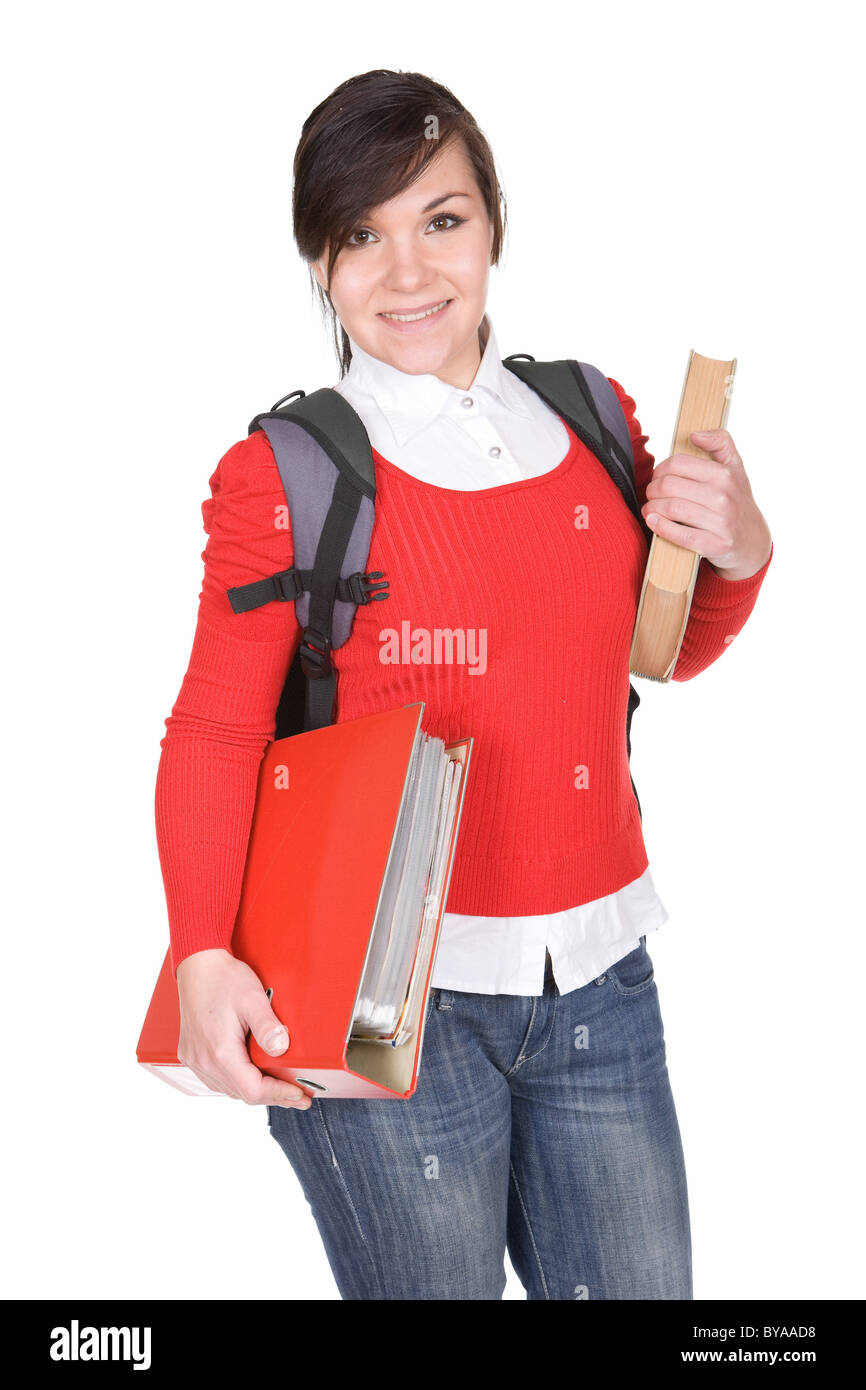 young adult student. over white background Stock Photo - Alamy
