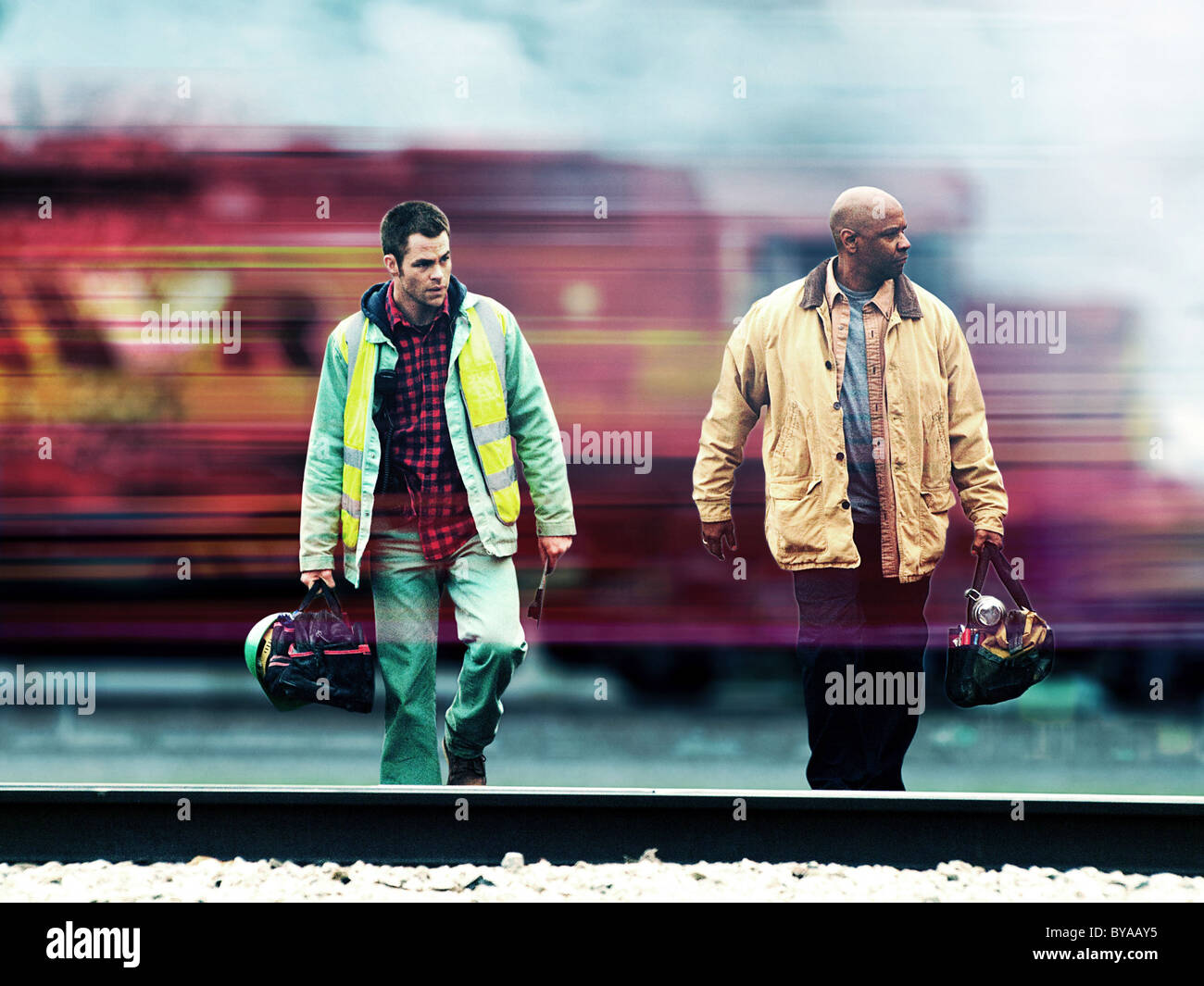 Unstoppable Year : 2010 USA Director : Tony Scott Chris Pine, Denzel Washington Stock Photo - Alamy