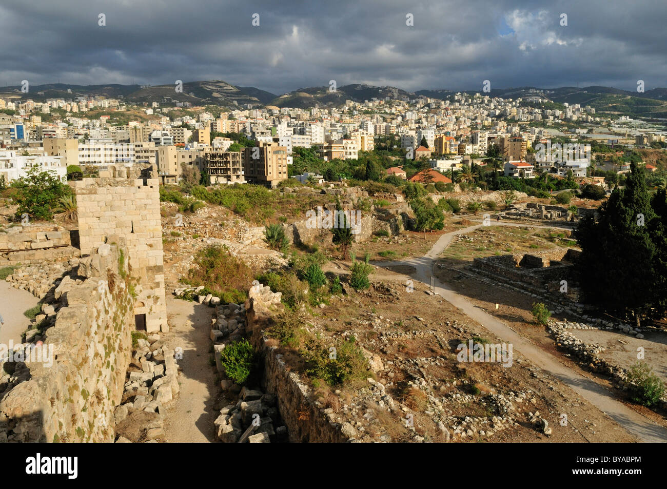 Historic Crusader castle in the archeological site of Byblos, Unesco ...