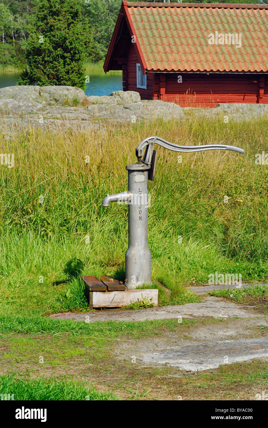 Water Pump in a rural landscape, Sweden Stock Photo - Alamy