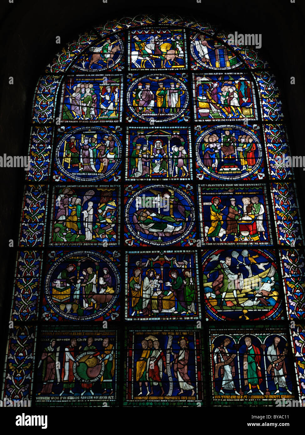 13th century stained glass window hi-res stock photography and images ...