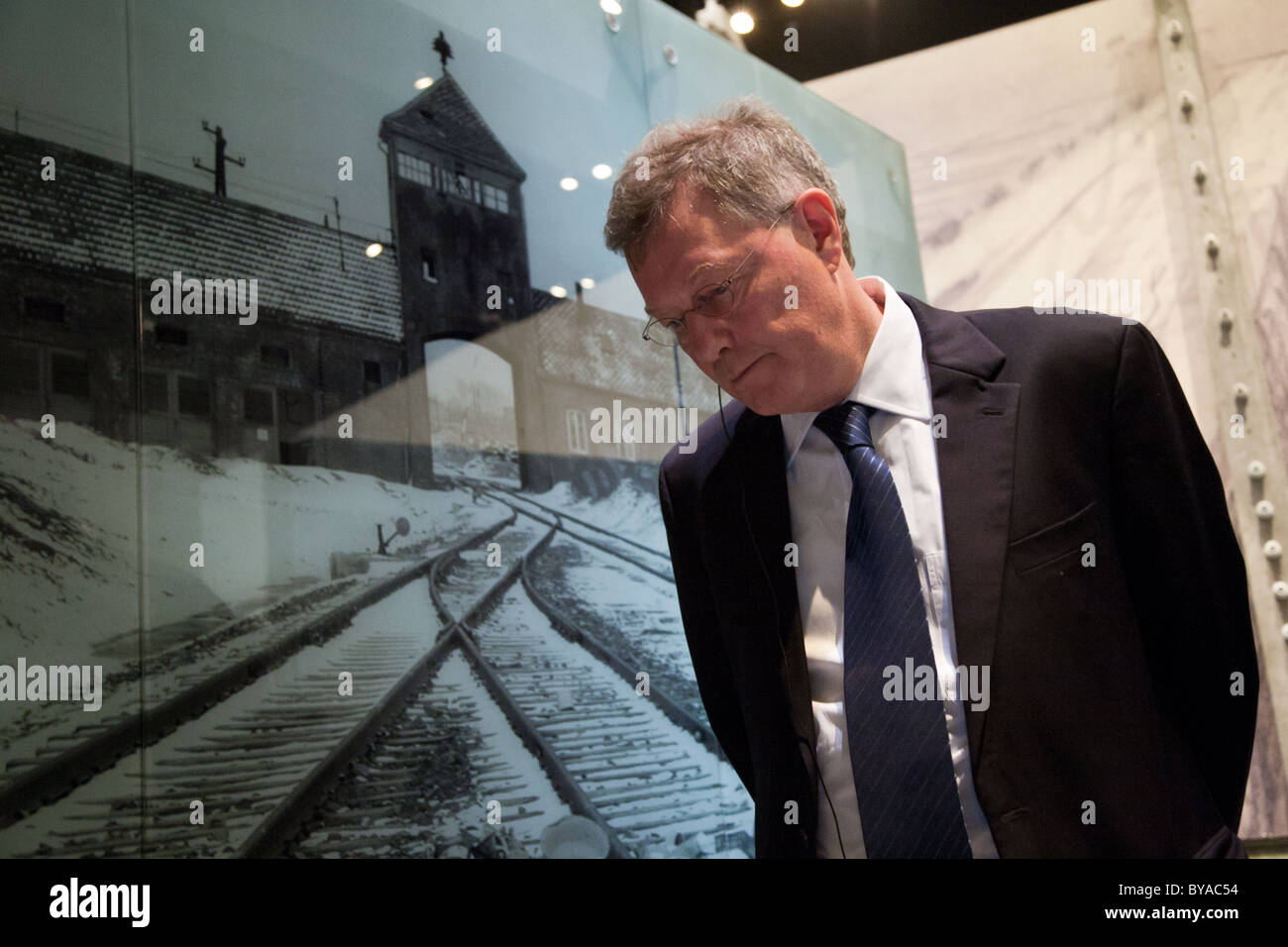 Under Secretary General Robert Serry at Aushwitz exhibition at Yad ...
