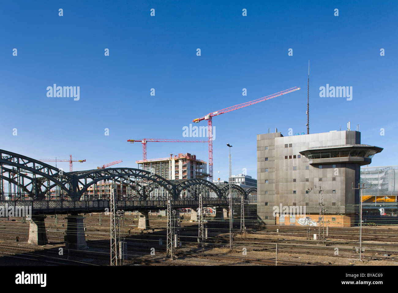 Hackerbruecke bridge, constructed by the MAN, a mechanical engineering ...