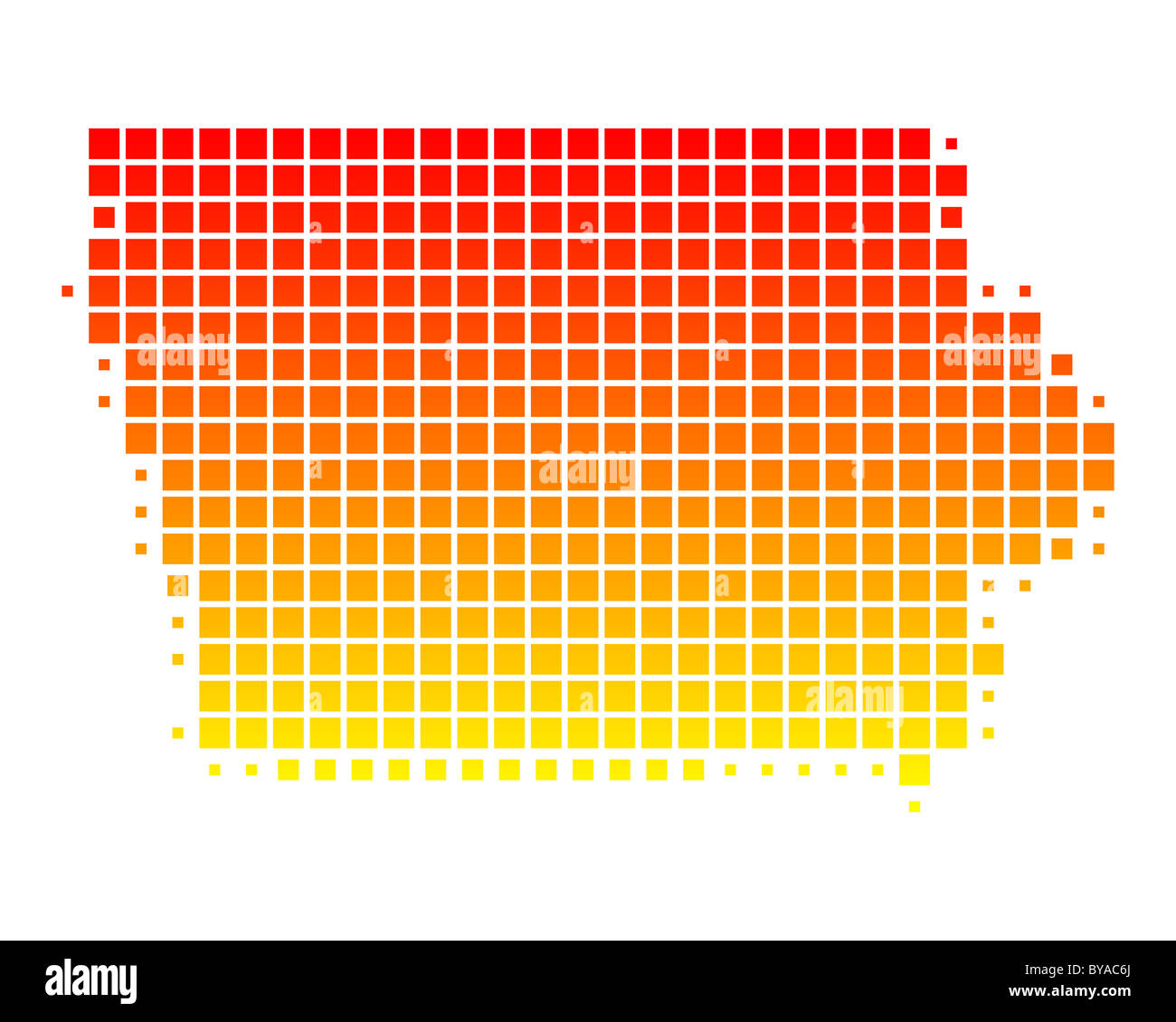 Physical map of iowa