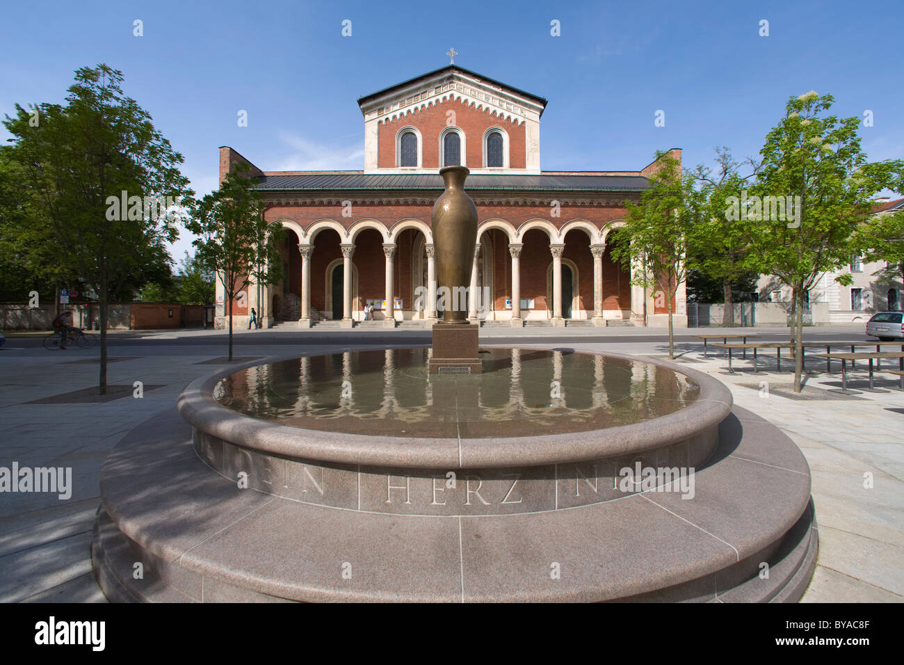 St. Boniface's Abbey, Karlstrasse street, Maxvorstadt district, Munich ...