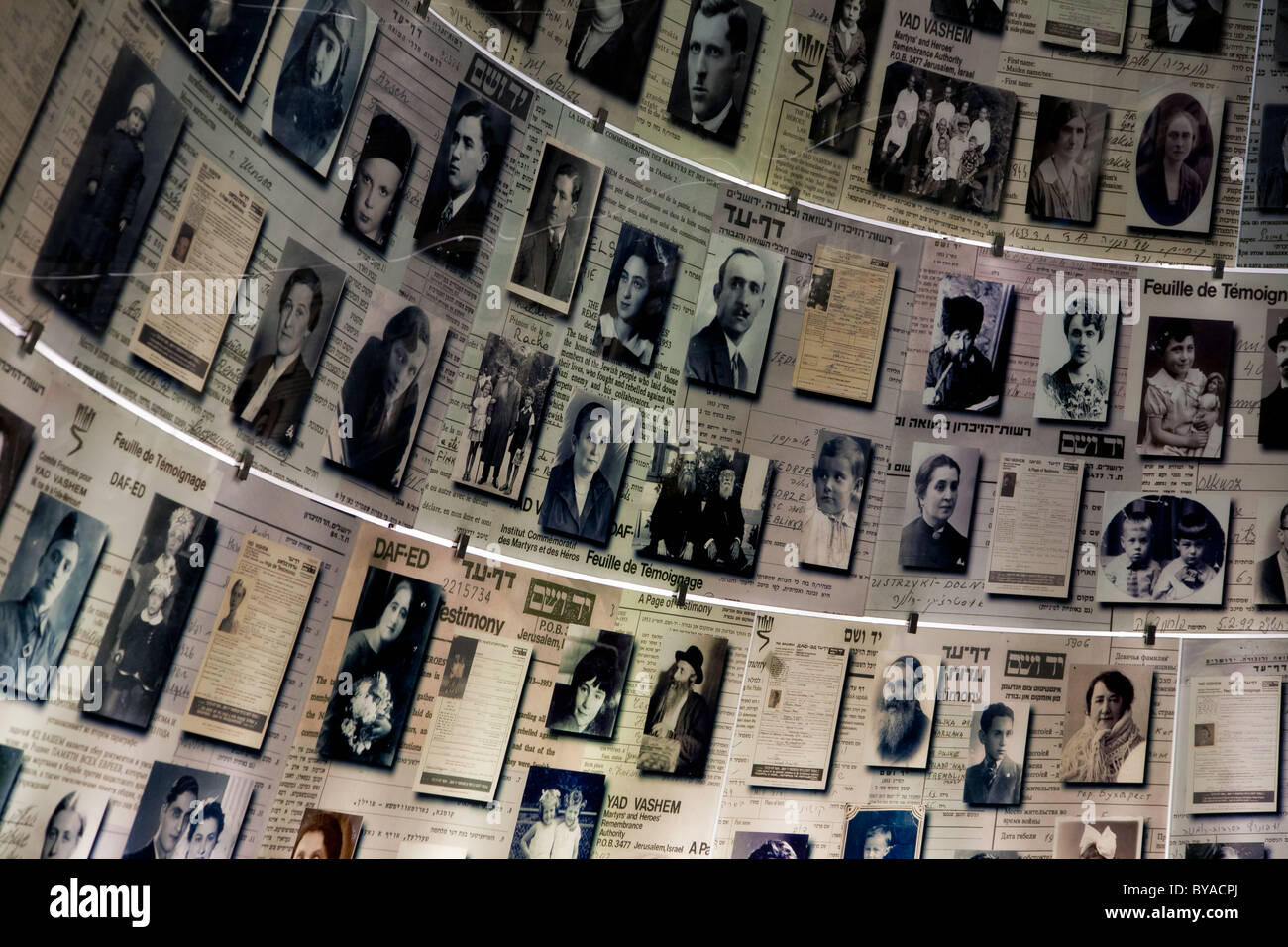 Hall of Names at Yad Vashem Holocaust Museum. Jerusalem, Israel. 27/01 ...