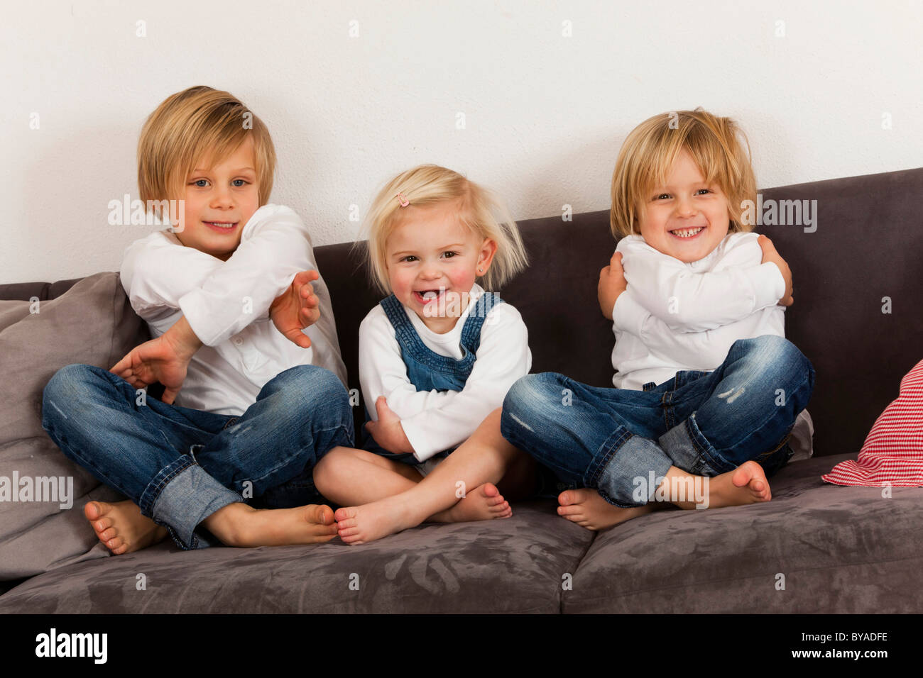 2 boys 1 girl hi-res stock photography and images - Alamy