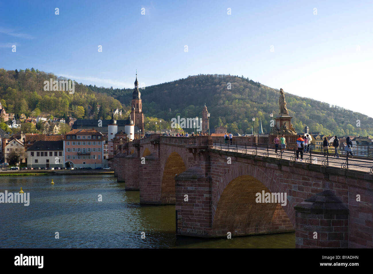 Old Bridge or Karl-Theodor Bridge, Heidelberg, Neckar, Palatinate ...