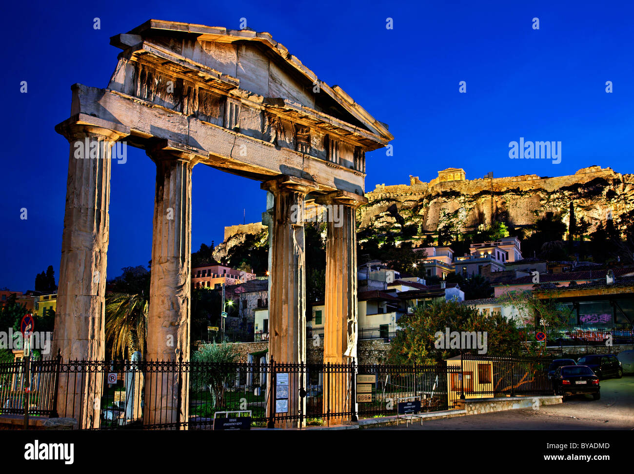 The Gate of Athena Archegetis on the west side of the Roman Agora of ...