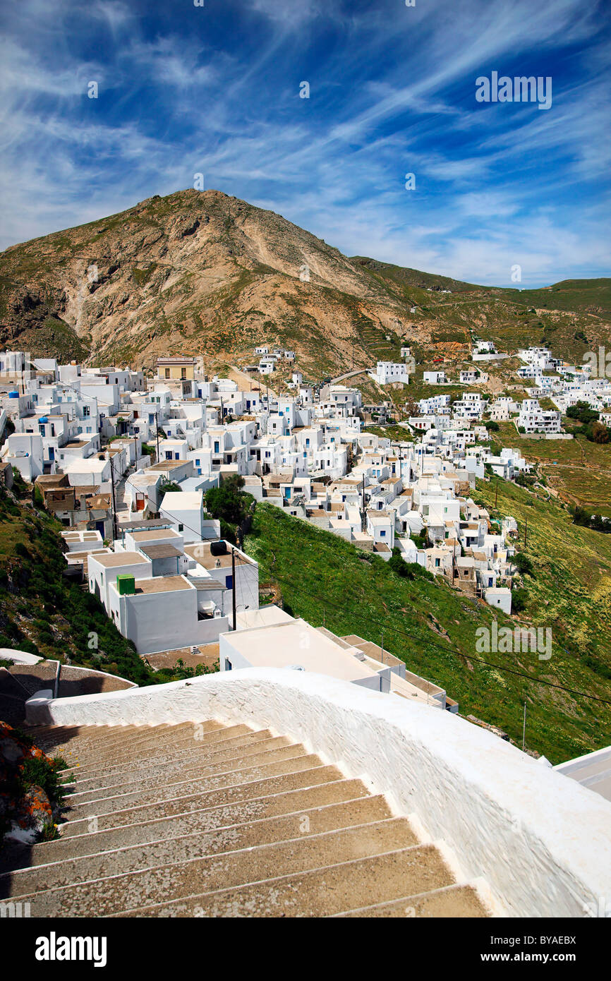 The stairs that lead from the old castle to the Hora ("capital") of ...