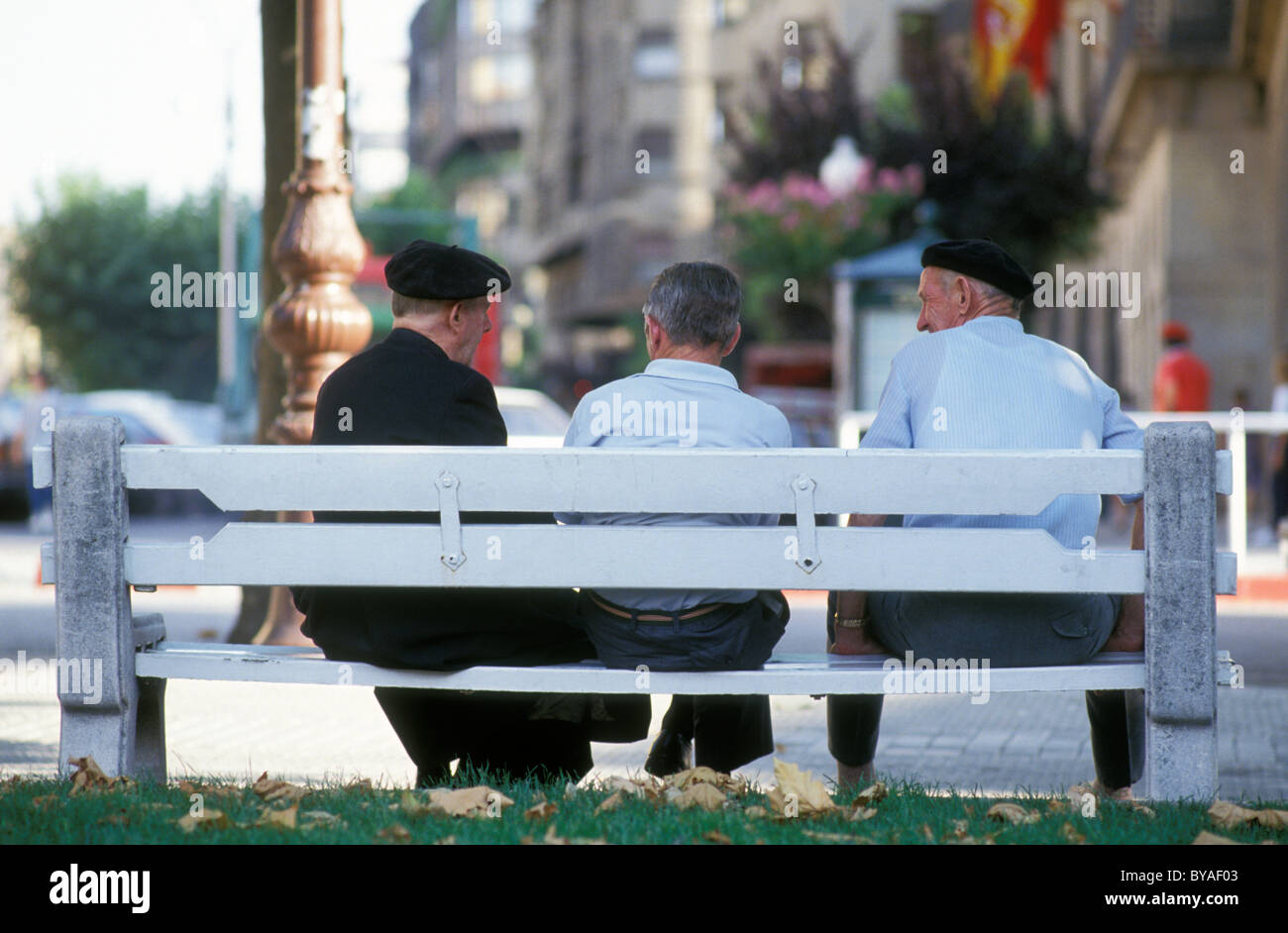 Basque country people beret hi-res stock photography and images - Alamy