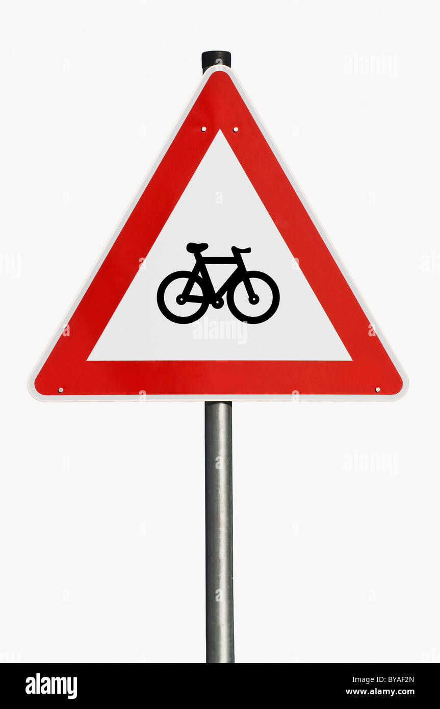 Bicycle crossing sign hi-res stock photography and images - Alamy