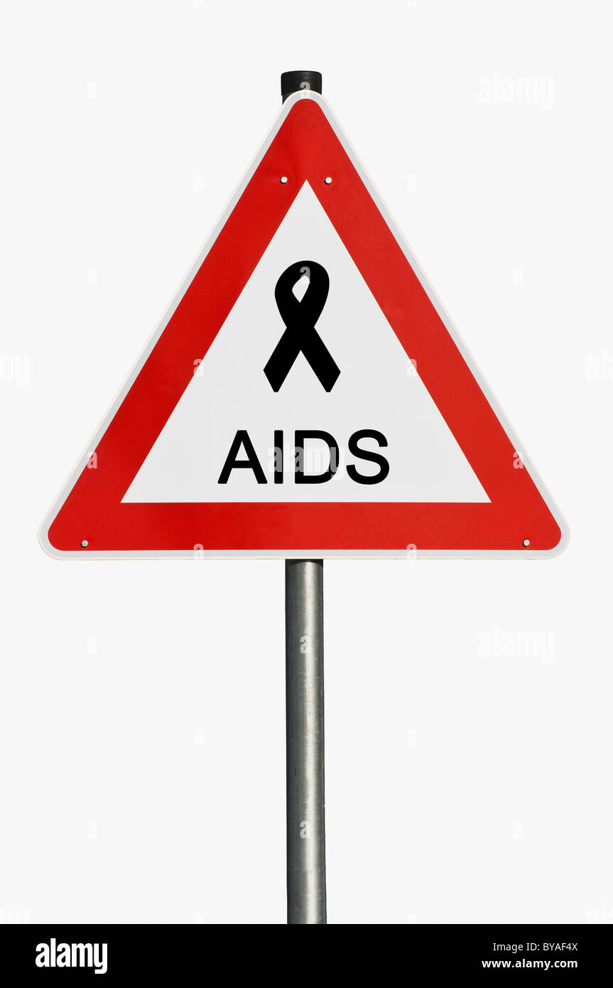 Warning sign, Aids Stock Photo - Alamy
