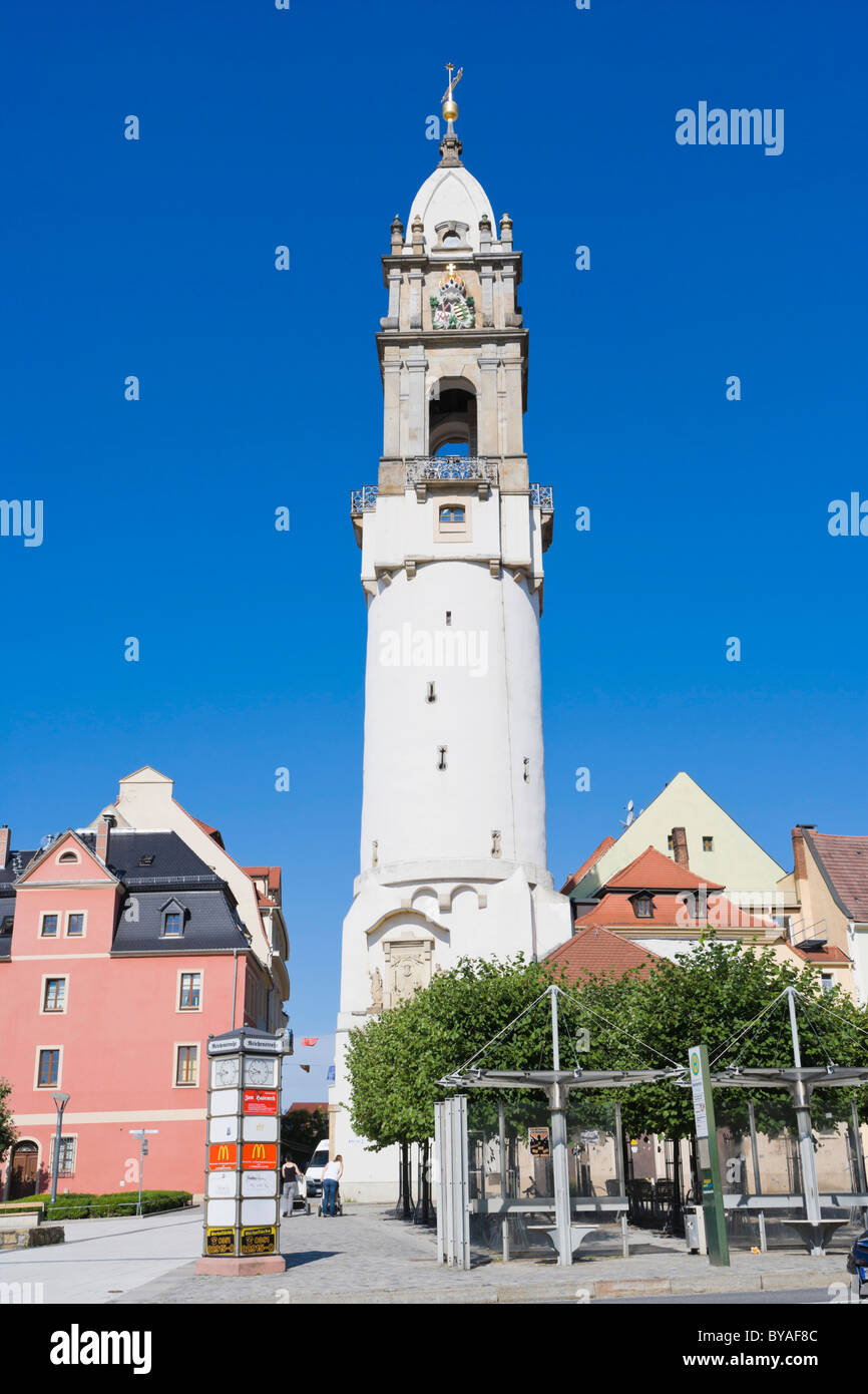 Reichenturm, Rich Tower, Bohata weza, Kornmarktplatz square, Bautzen ...
