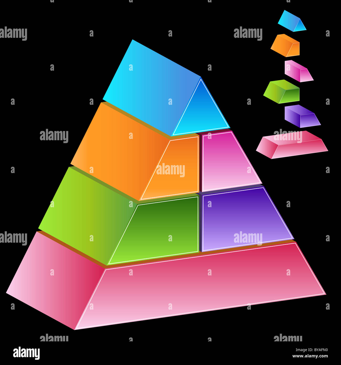 Image of a 3D pyramid Stock Photo - Alamy