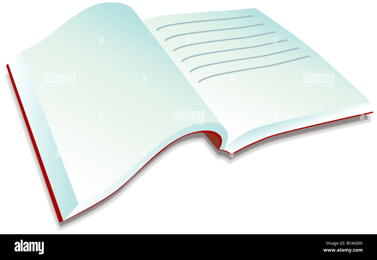 Open Book isolated on a white background image Stock Photo - Alamy