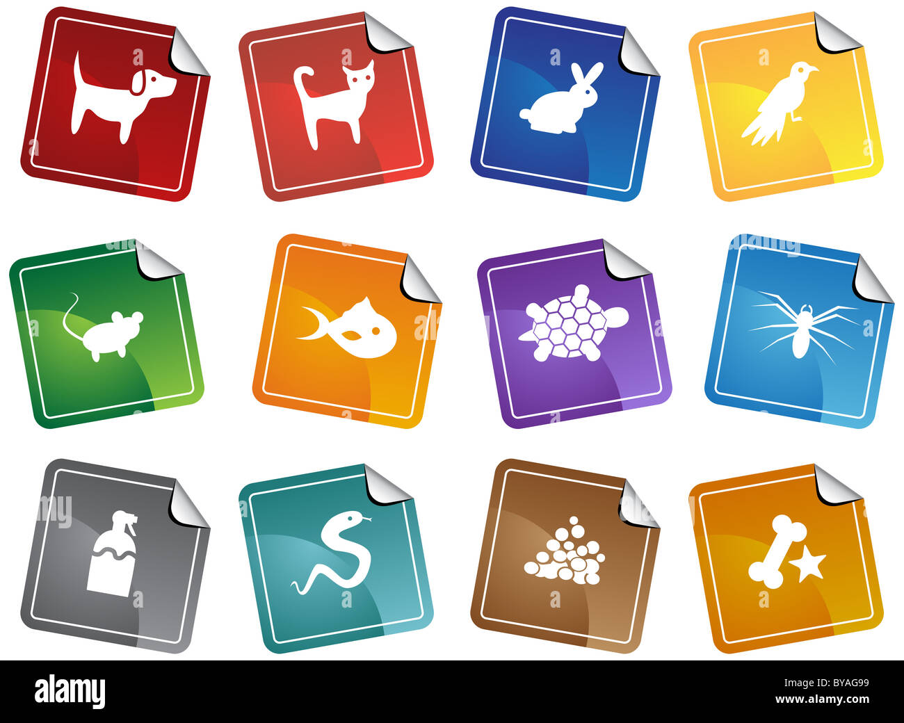 An image of pet icons Stock Photo - Alamy