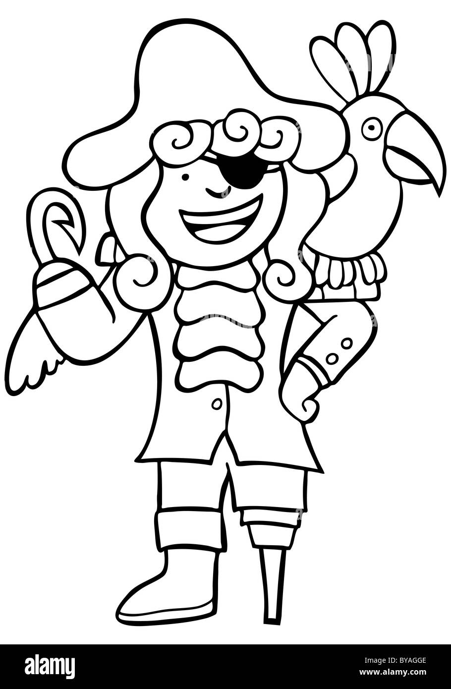 Pirate Cartoon Black And White