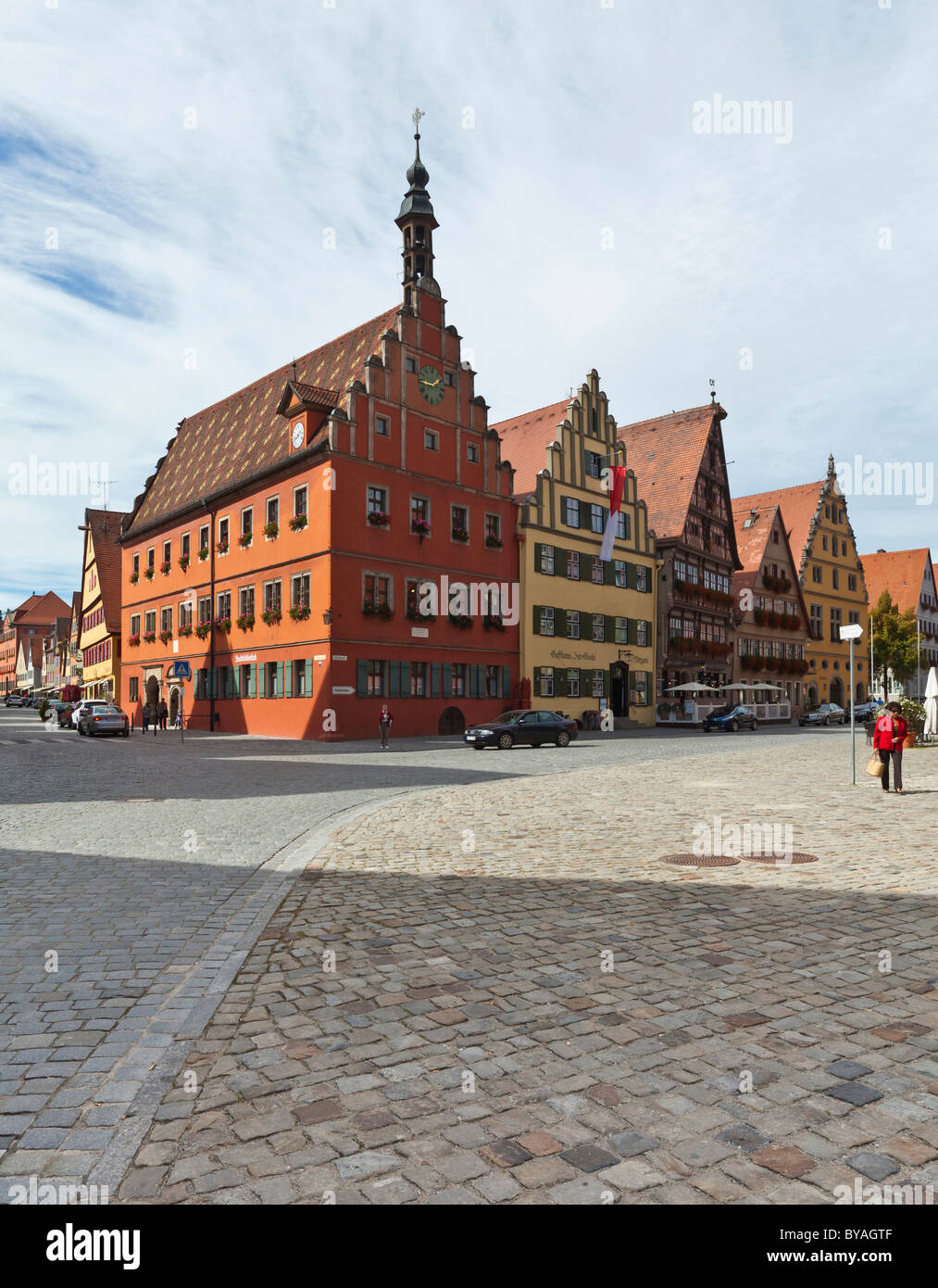 Weinmarkt square and the Gustav-Adolf-Haus building, Turmgasse street ...