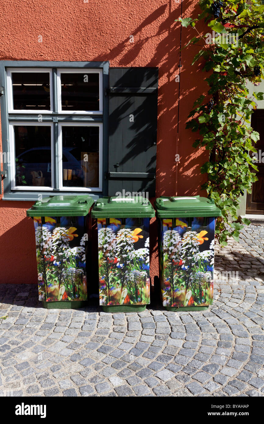 Decorated garbage cans Stock Photo - Alamy