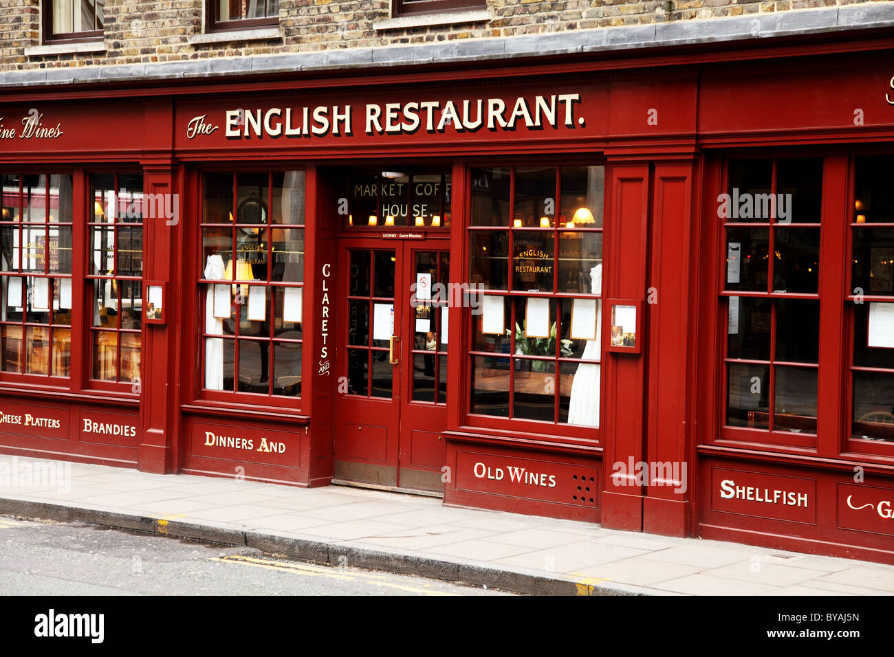 English Breakfast cafe. spitalfield market. London Stock Photo - Alamy