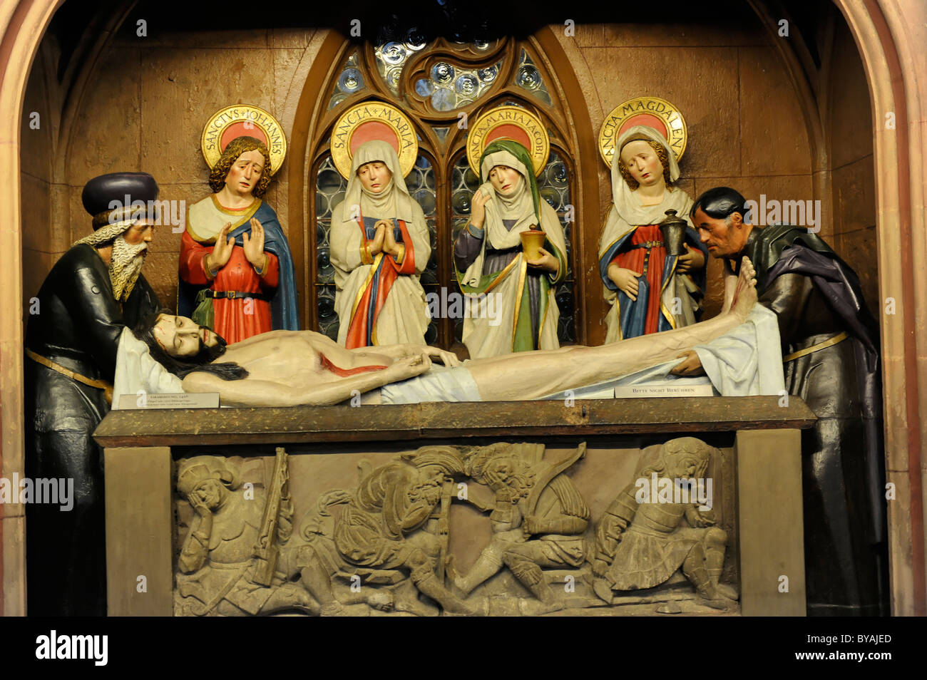 Holy figures, Christian representation, side altar, Protestant Parish ...