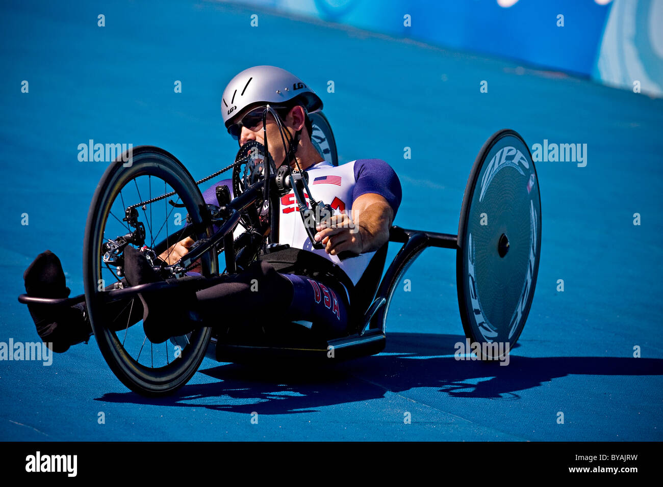 Paralympic hand cyclist hi-res stock photography and images - Alamy