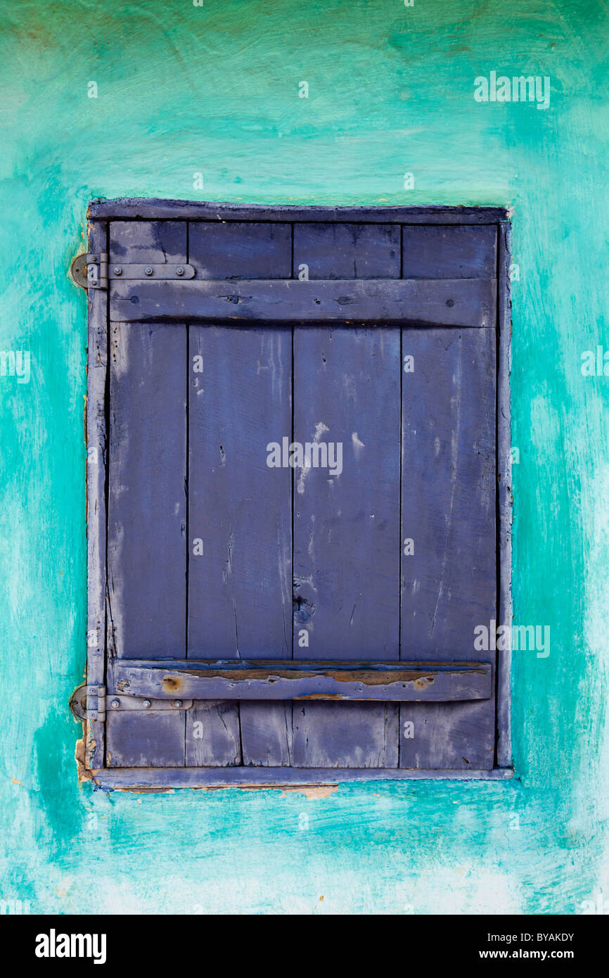 Blue window shutter hi-res stock photography and images - Alamy
