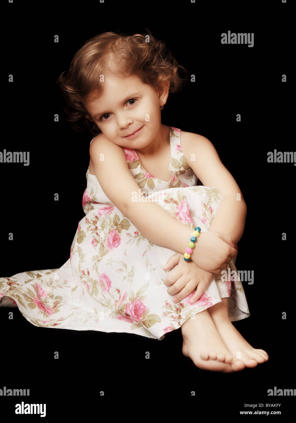 Studio portrait little girl Stock Photo - Alamy