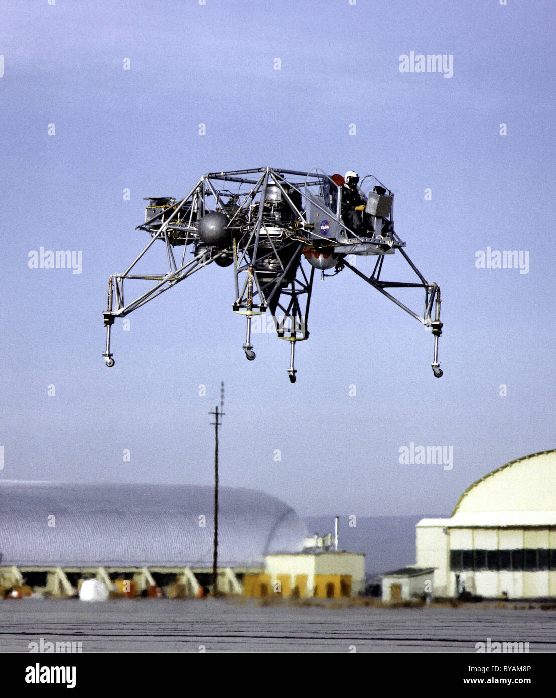 Lunar Landing Research Vehicle in flight at the South Base of Edwards ...