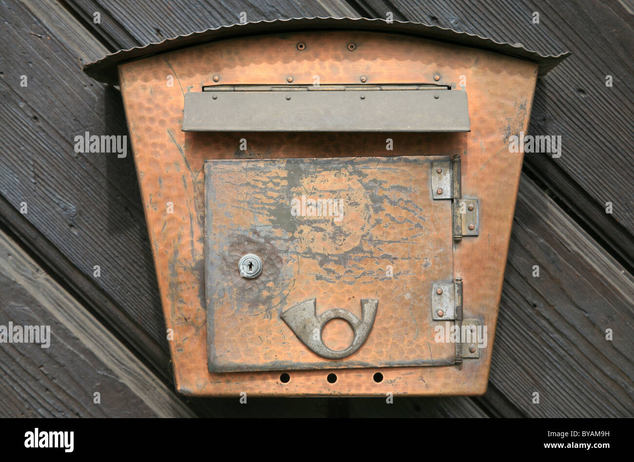 Old copper letter box Stock Photo - Alamy