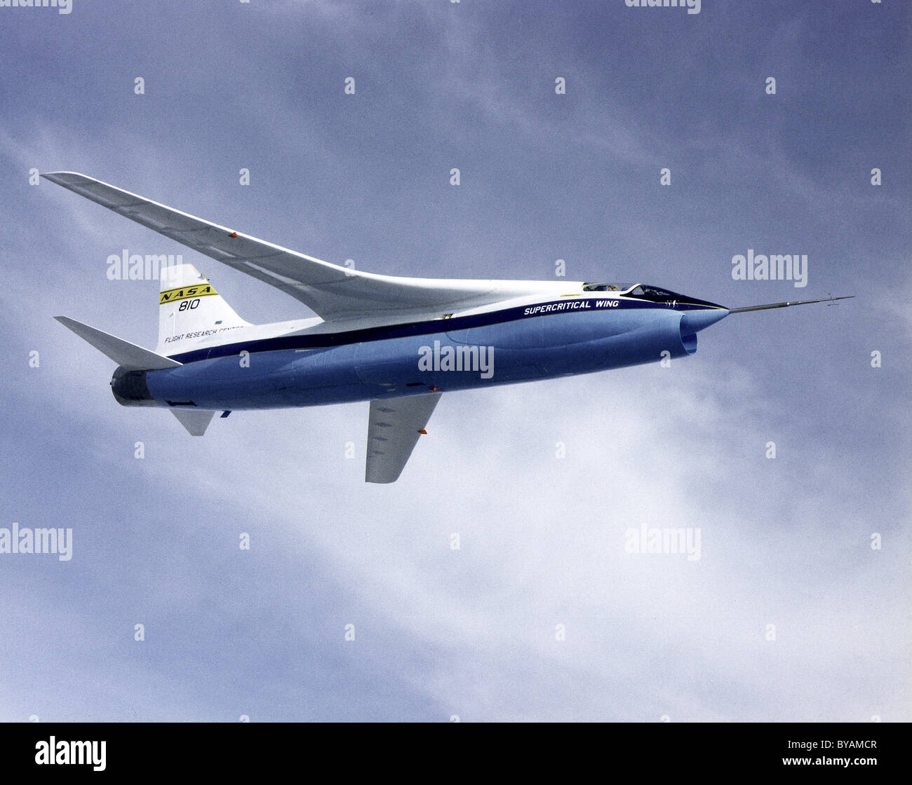 Vought F-8A Crusader being used as a flying testbed for an experimental ...