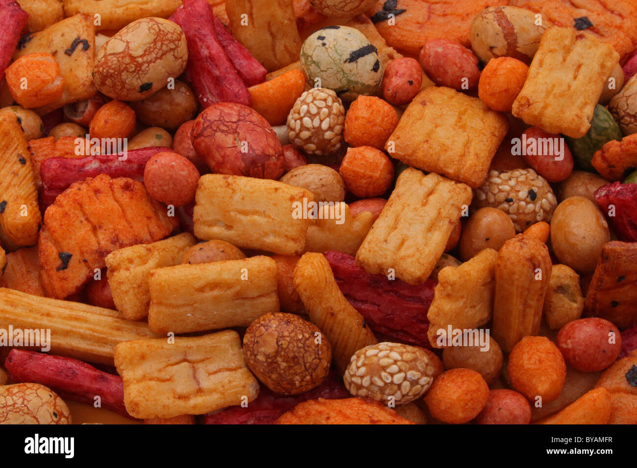 Rice Crackers or cakes, the tast of Asia Stock Photo - Alamy