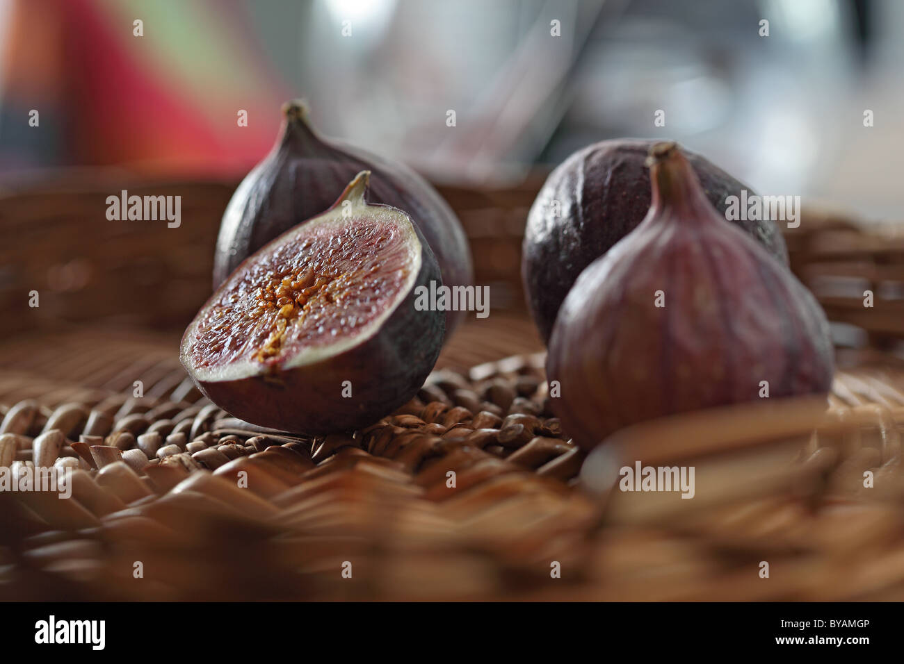 Fresh ripe fig seed edible Stock Photo - Alamy