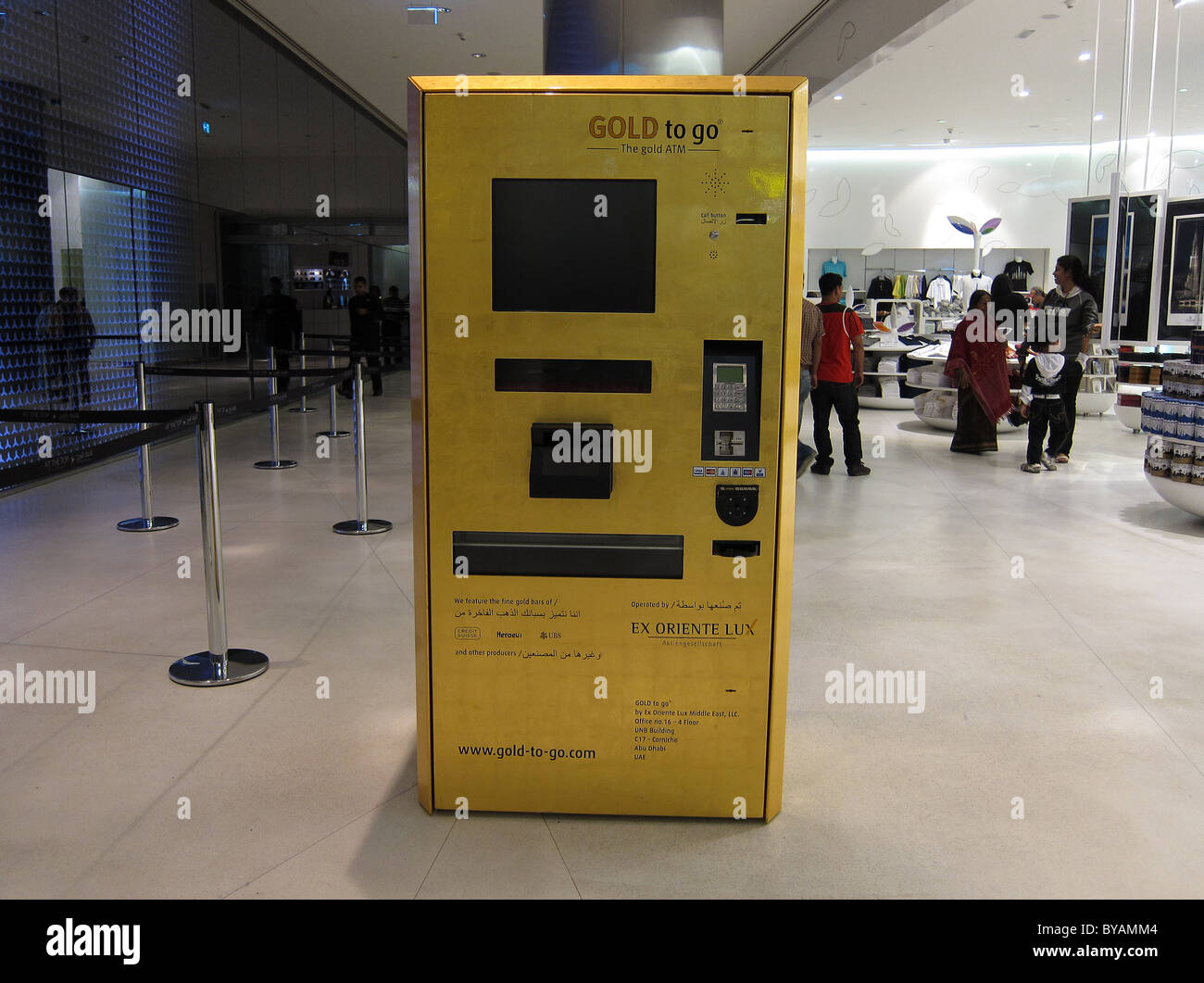 A gold bar ATM machine in Dubai Stock Photo - Alamy