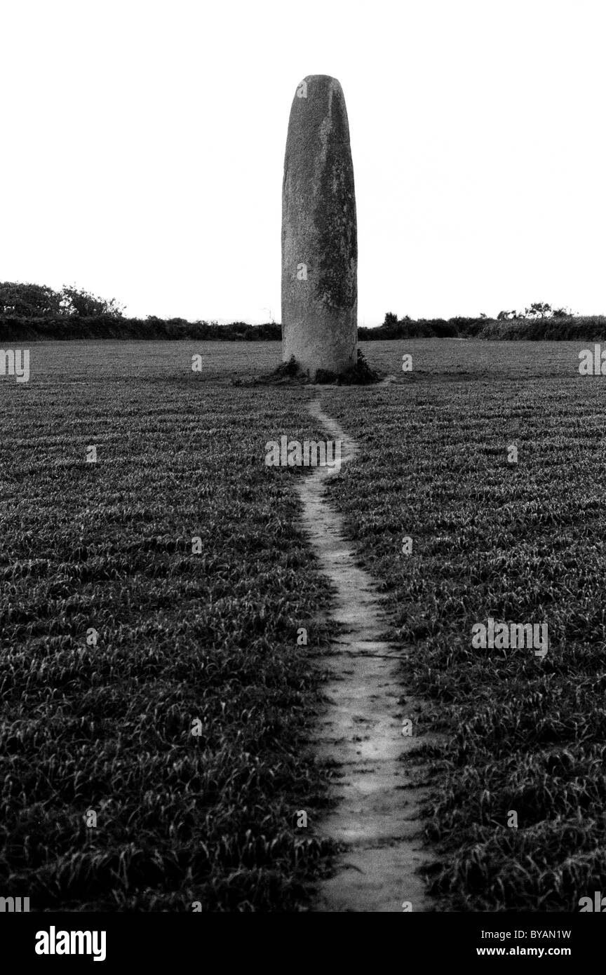 Menhir Bretagne Brittany France, standing stones Stock Photo - Alamy