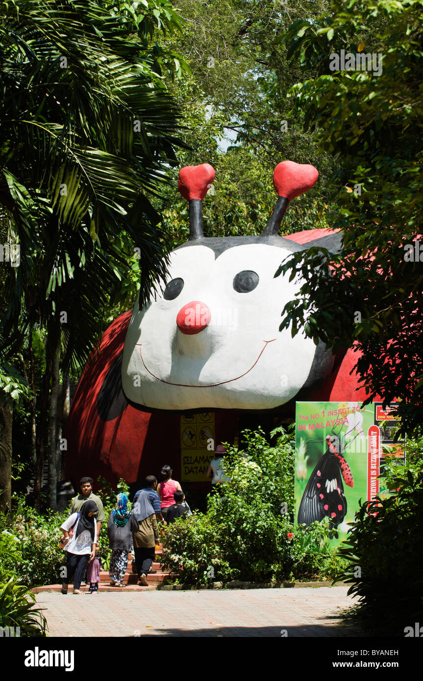 Giant ladybug entrance to the insecthouse at Zoo Negara in Kuala Lumpur ...