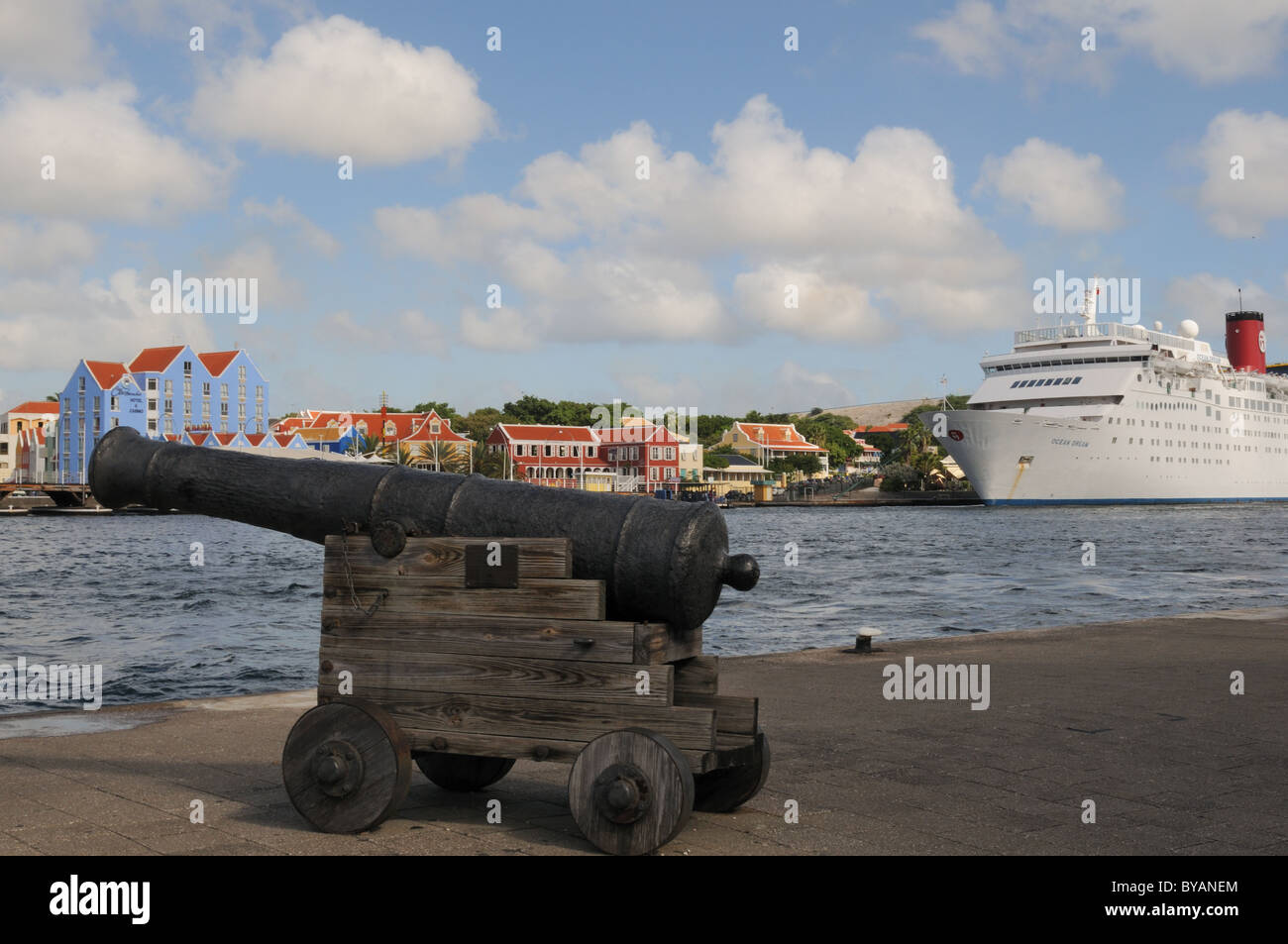 On the Caribbean island of Curacao, St. Anna Bay divides the Punda ...