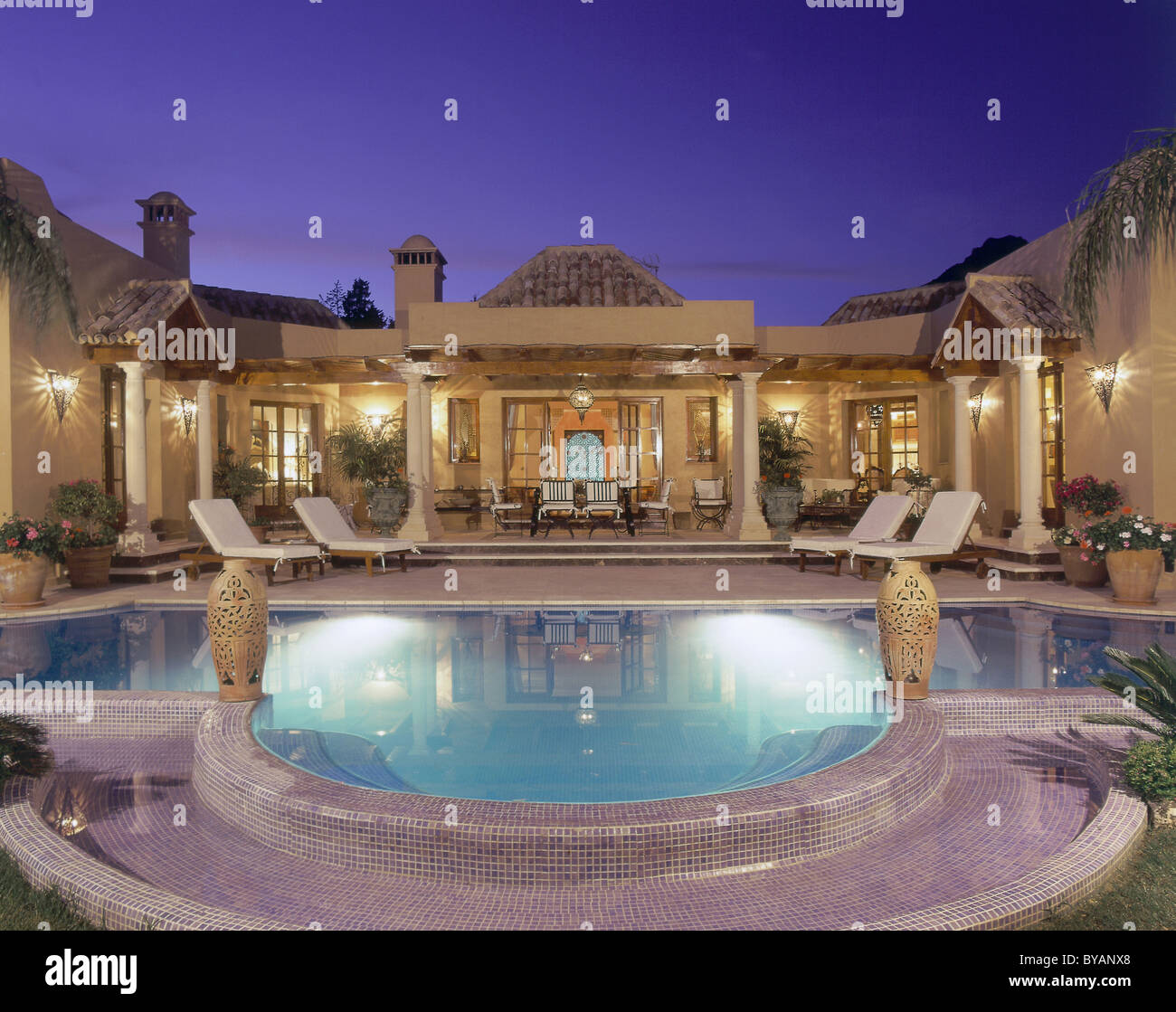 Beautiful villa with pool in Spain Stock Photo - Alamy
