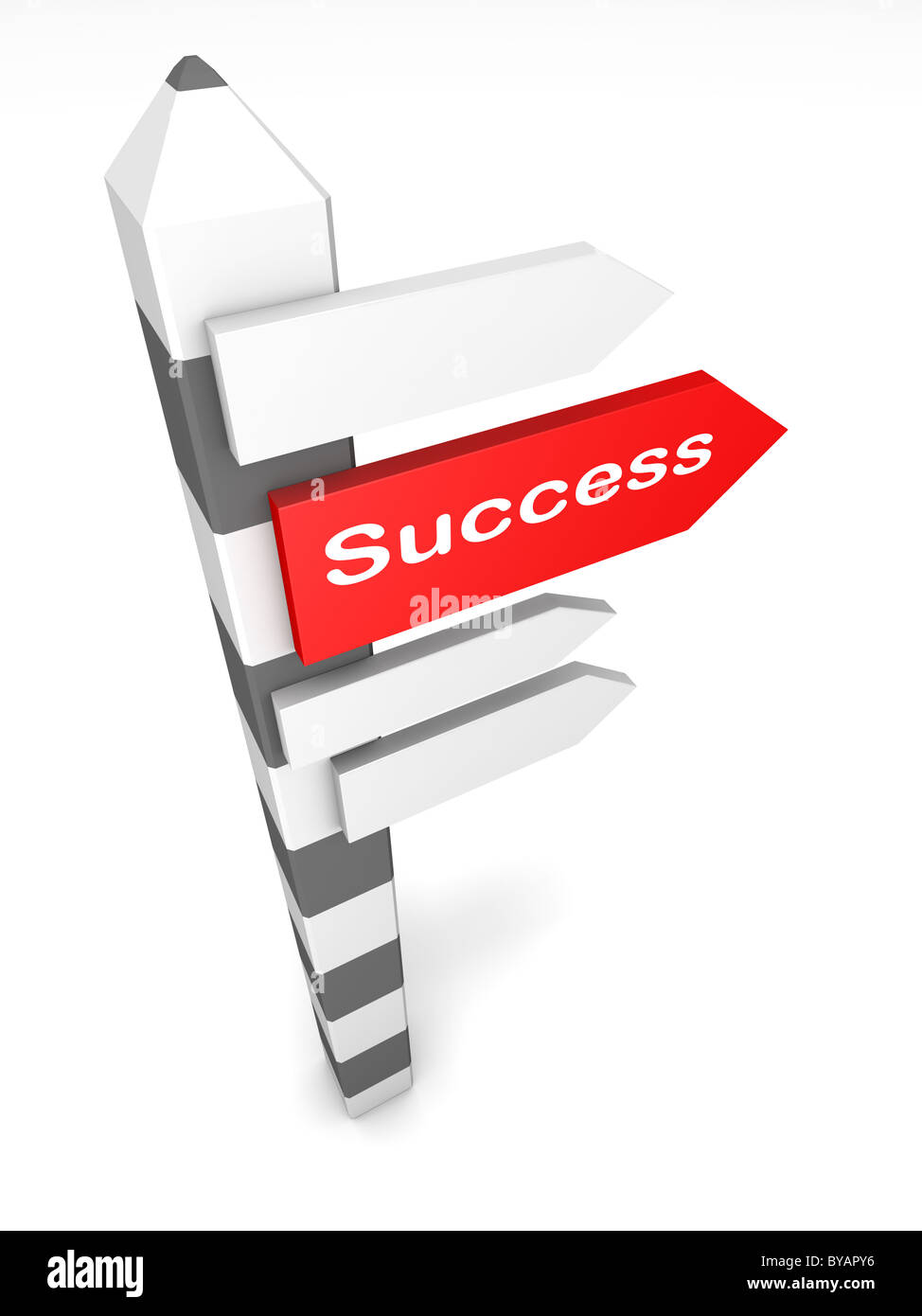 Conceptual image of signpost isolated on white Stock Photo - Alamy