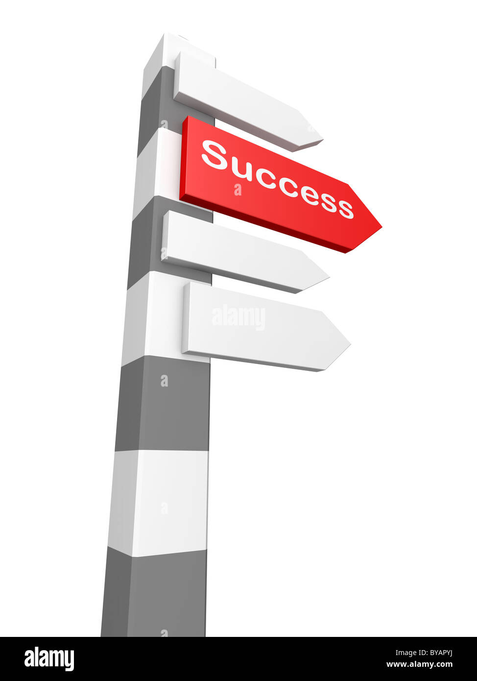 Conceptual image of signpost isolated on white Stock Photo - Alamy