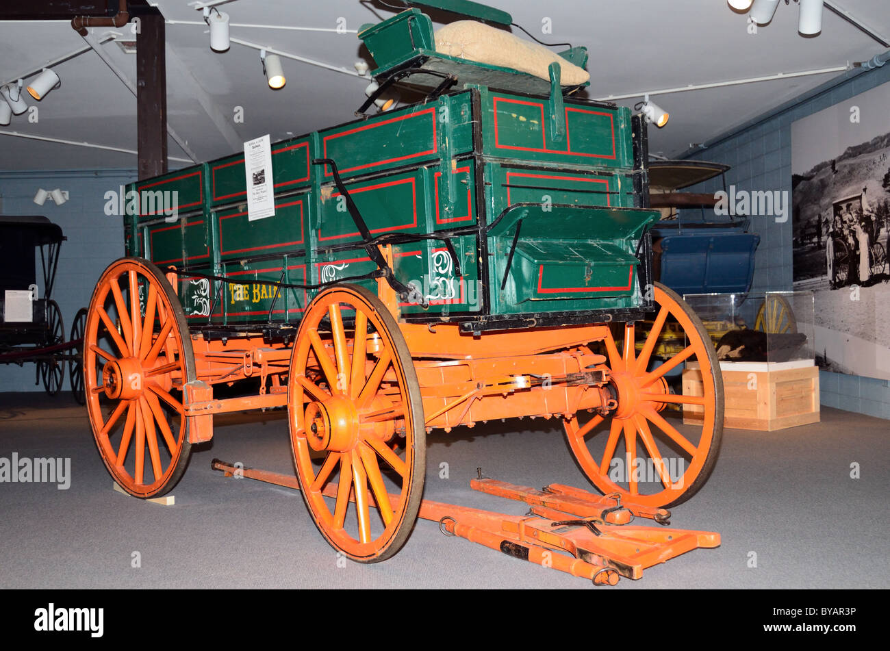Wooden wagon. Museum of Rockies, Bozeman, Montana, USA Stock Photo - Alamy