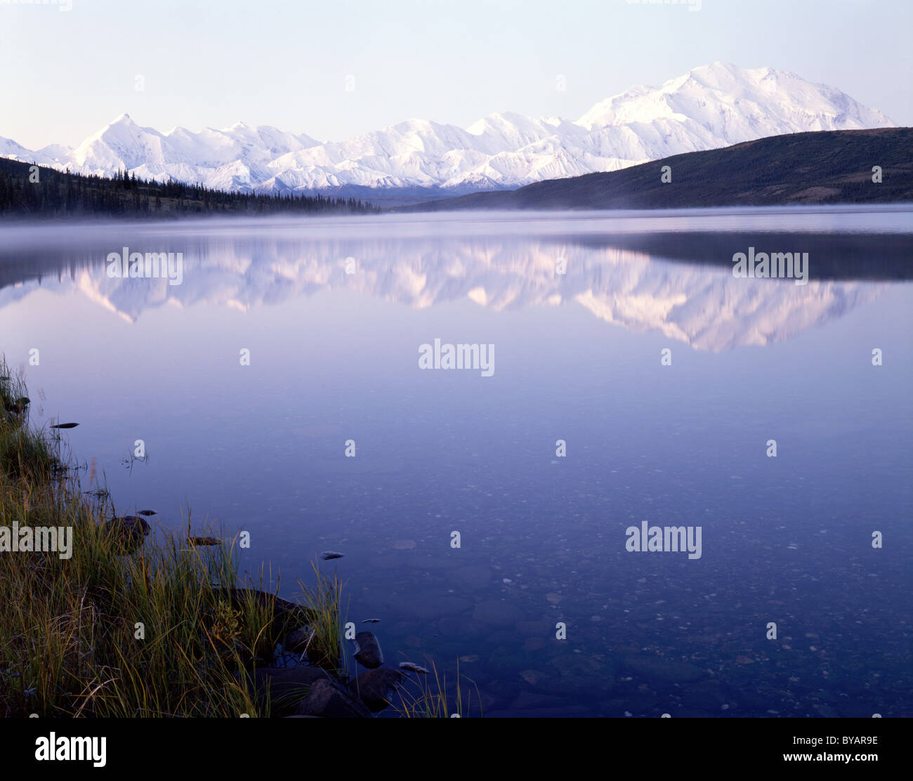 Sunrise, Wonder Lake, Reflection, Mount McKinley, Mt. McKinley, Denali ...
