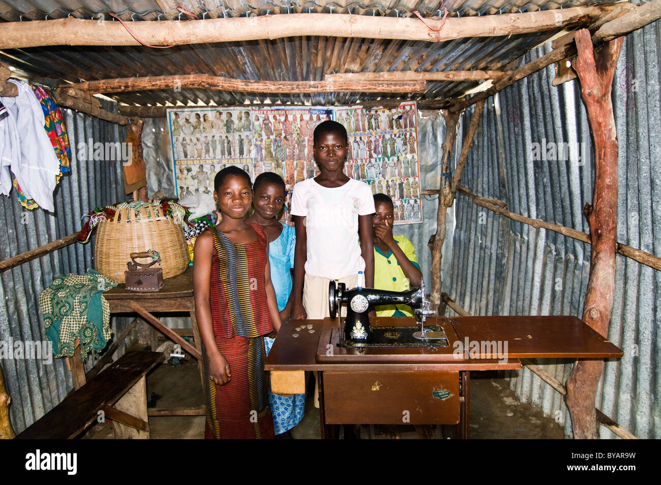 A small tailor shop in rural Benin Stock Photo - Alamy