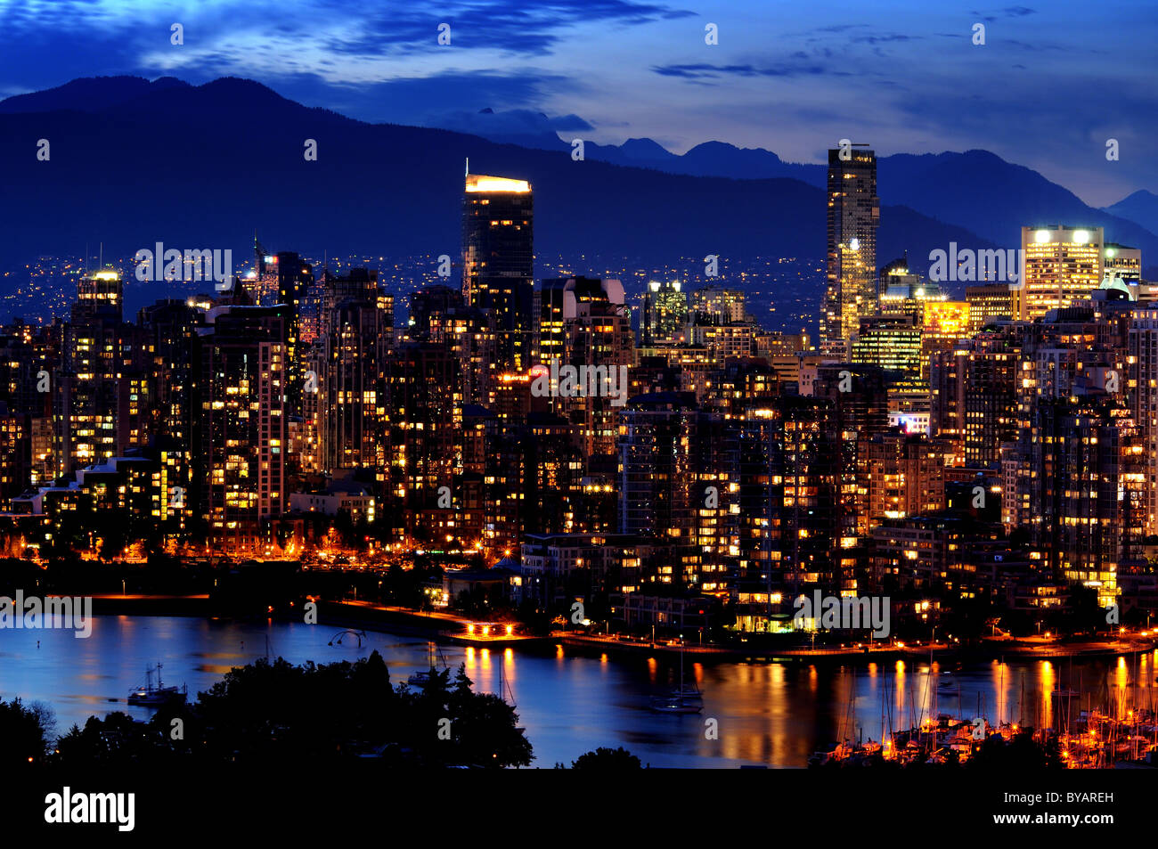 Vancouver, Canada at night Stock Photo - Alamy