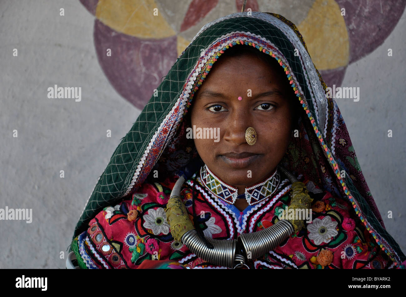 A meghwal woman from Kutch district of Gujarat, wearing traditional ...