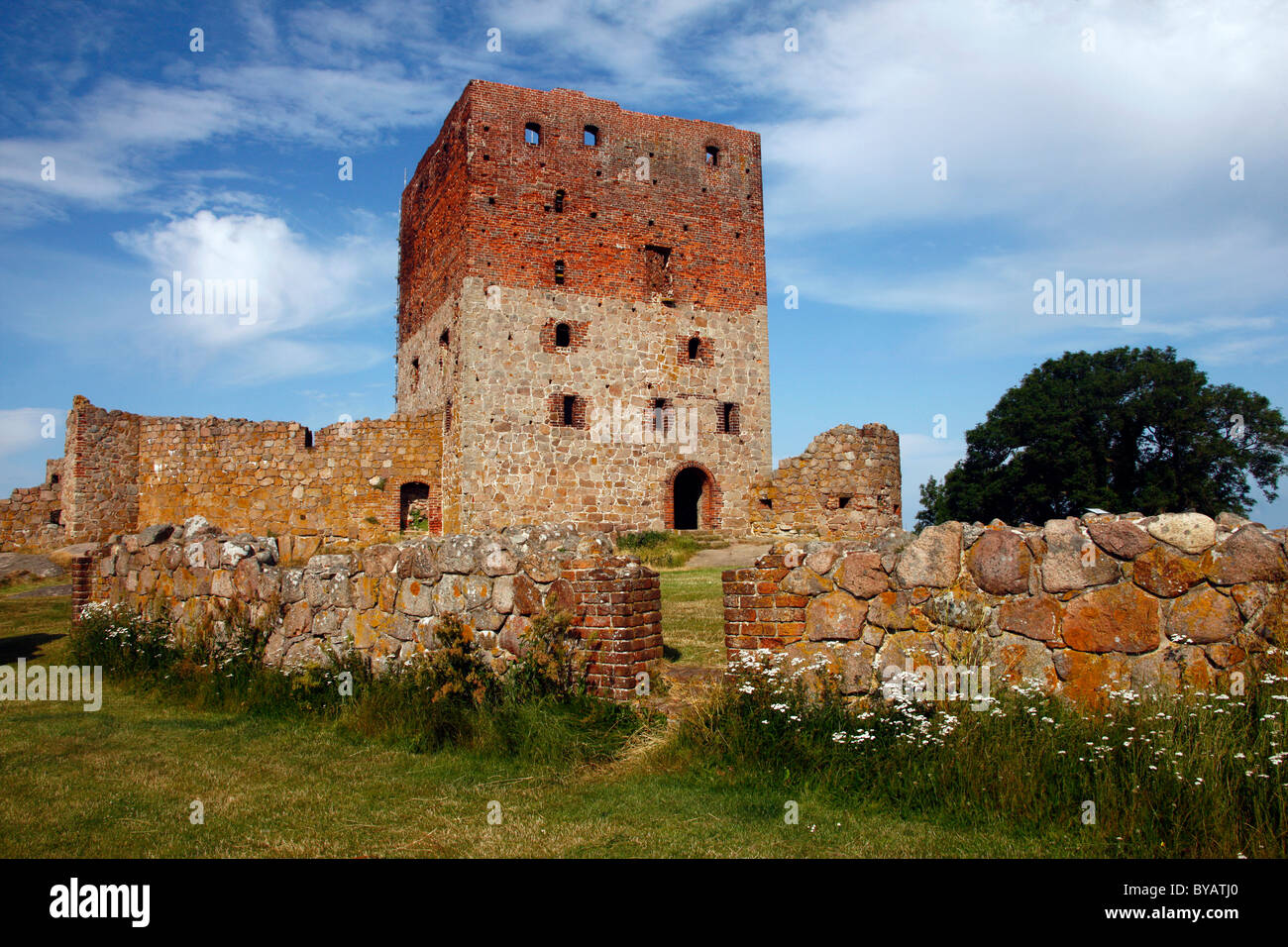 Hammershus castle ruins, Bornholm, Denmark, Europe Stock Photo - Alamy