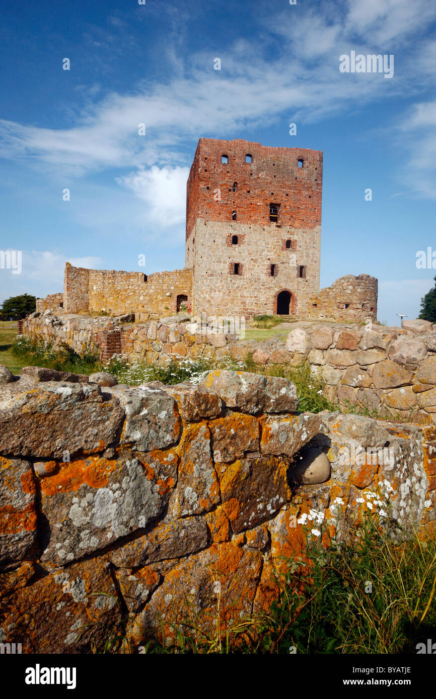 Hammershus castle ruins, Bornholm, Denmark, Europe Stock Photo - Alamy