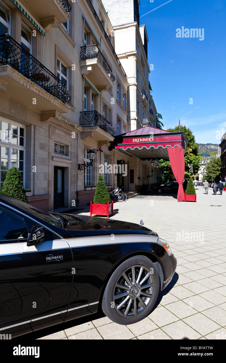 The first class Hotel Brenners with luxury limousine Maybach at the ...