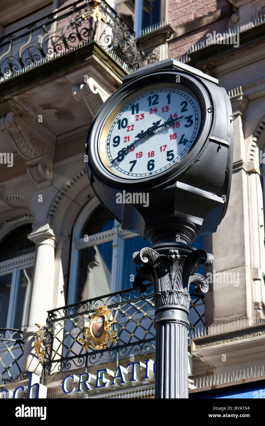 Old town clock, Sophienstrasse, Baden-Baden, Baden-Wuerttemberg ...